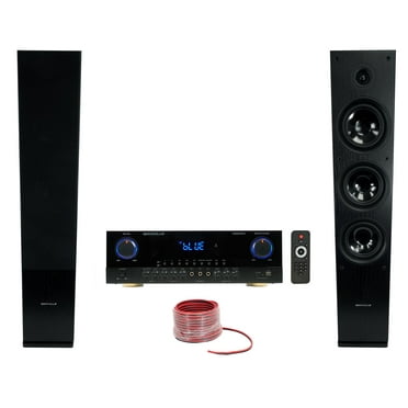 Rockville BluTube WD Bluetooth Tube Amplifier/Home Receiver + (2) Tower ...