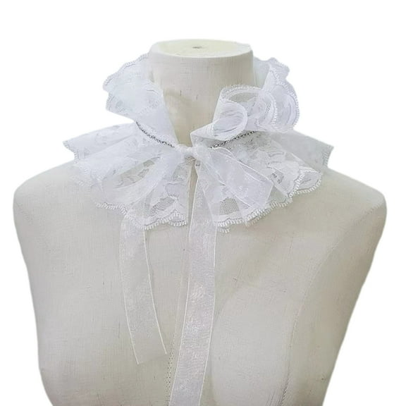 Apooke Victorian Colonial Jabot Fake Collar Medieval Gothic Steampunk ...