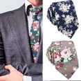 Arrows Design Tie with Floral Pattern For Men Women Polyester Silk ...