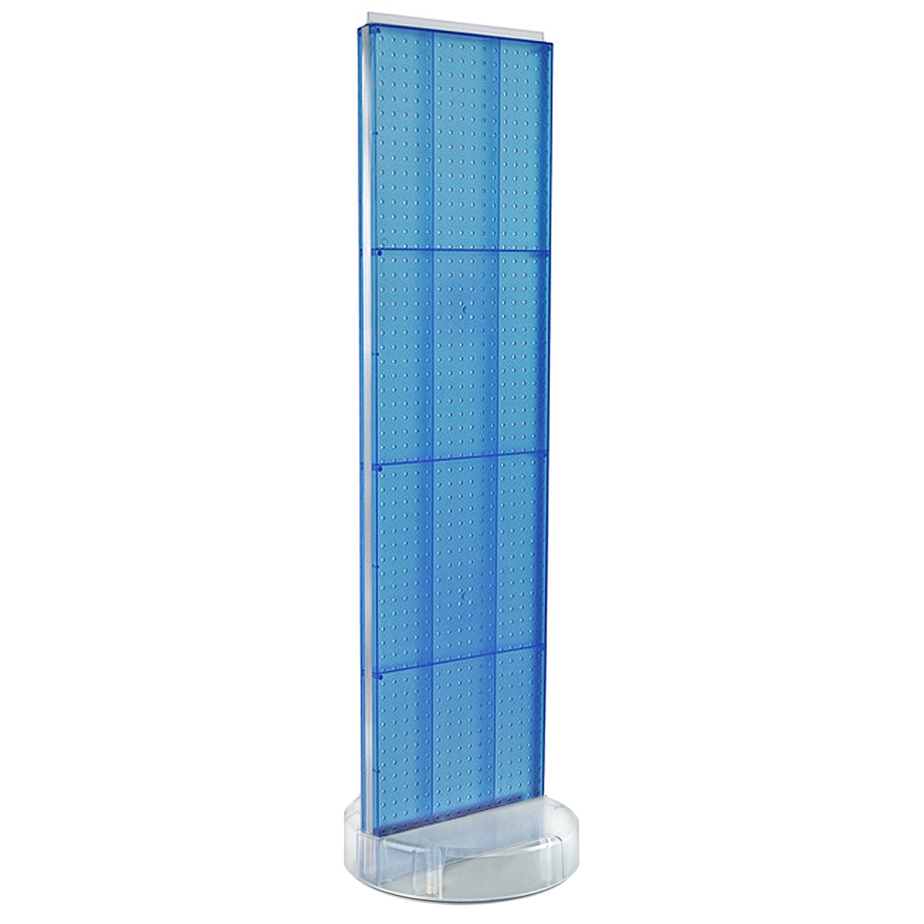 Azar Displays 700780-BLU Blue Two-Sided Pegboard Floor Display On a ...