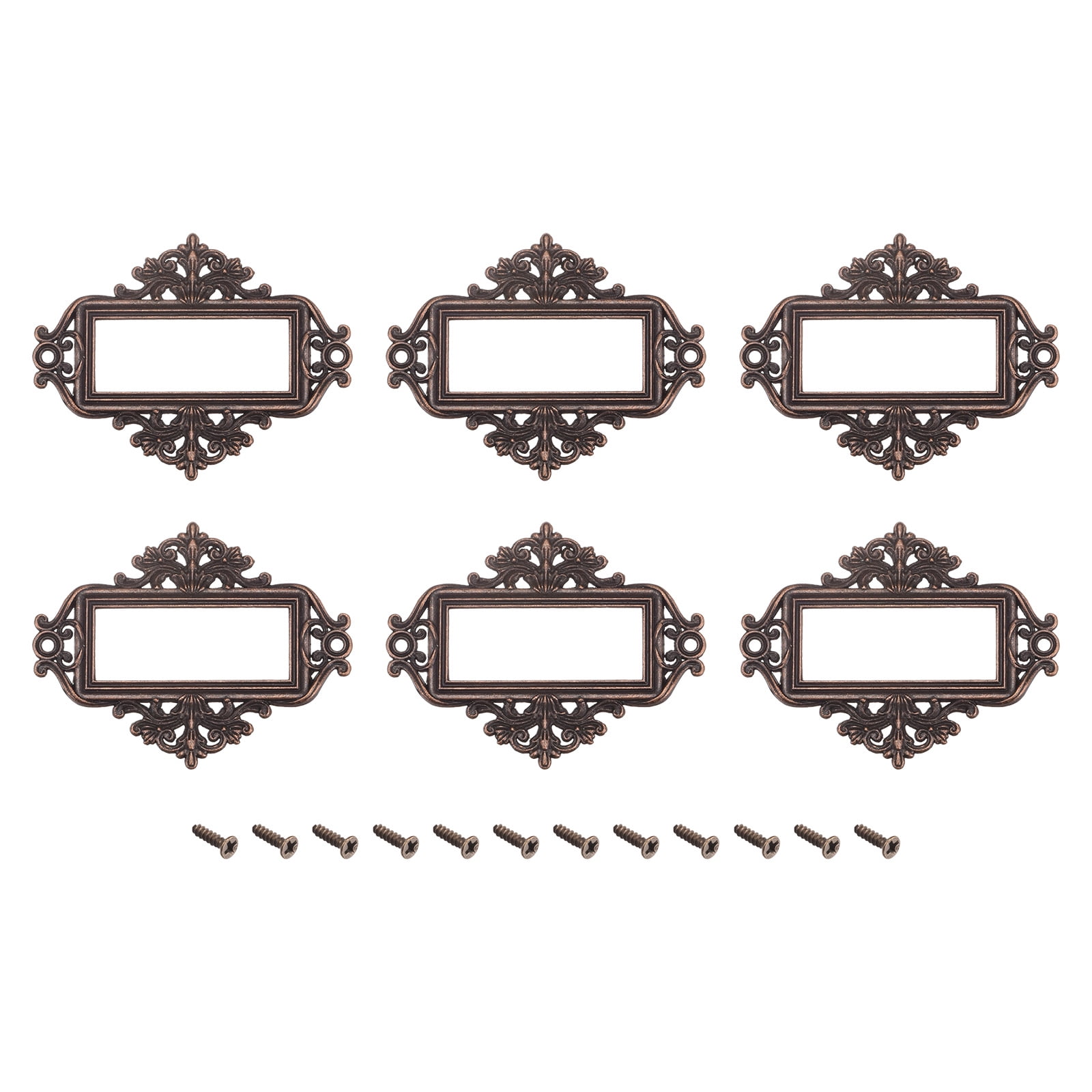 Uxcell Metal Label Holders, 55x43mm Name Card Tag Frames for File ...