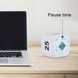 BigTiny Rotating Cube Timer 5-15-25-45 Mins LED Display Slide Switch Pomodoro Productivity Timer ...