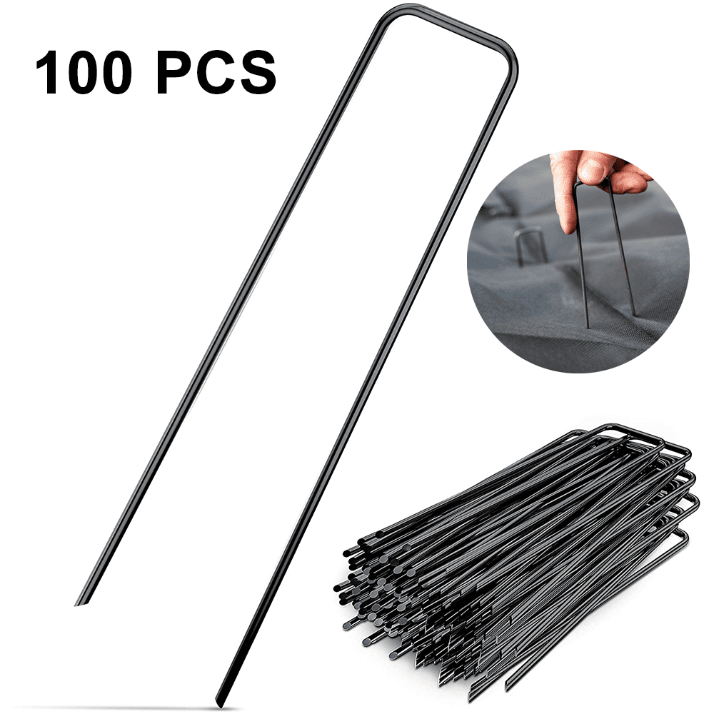 100 Uds Clavos para el suelo Vhermosa Clavos galvanizados en forma de U ...