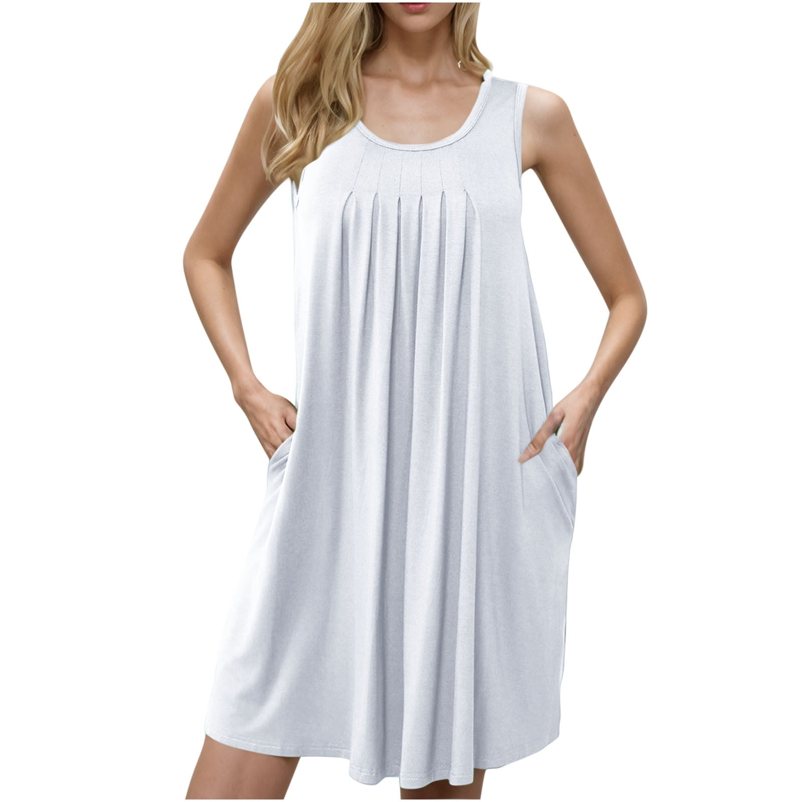 Click here for Yoeyez Plus Size Summer Dresses For Women Round Ne... prices