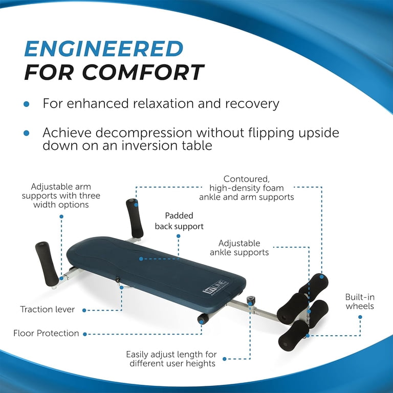 Control System Stamina Inline Back Stretch Bench With Cervical Traction ...