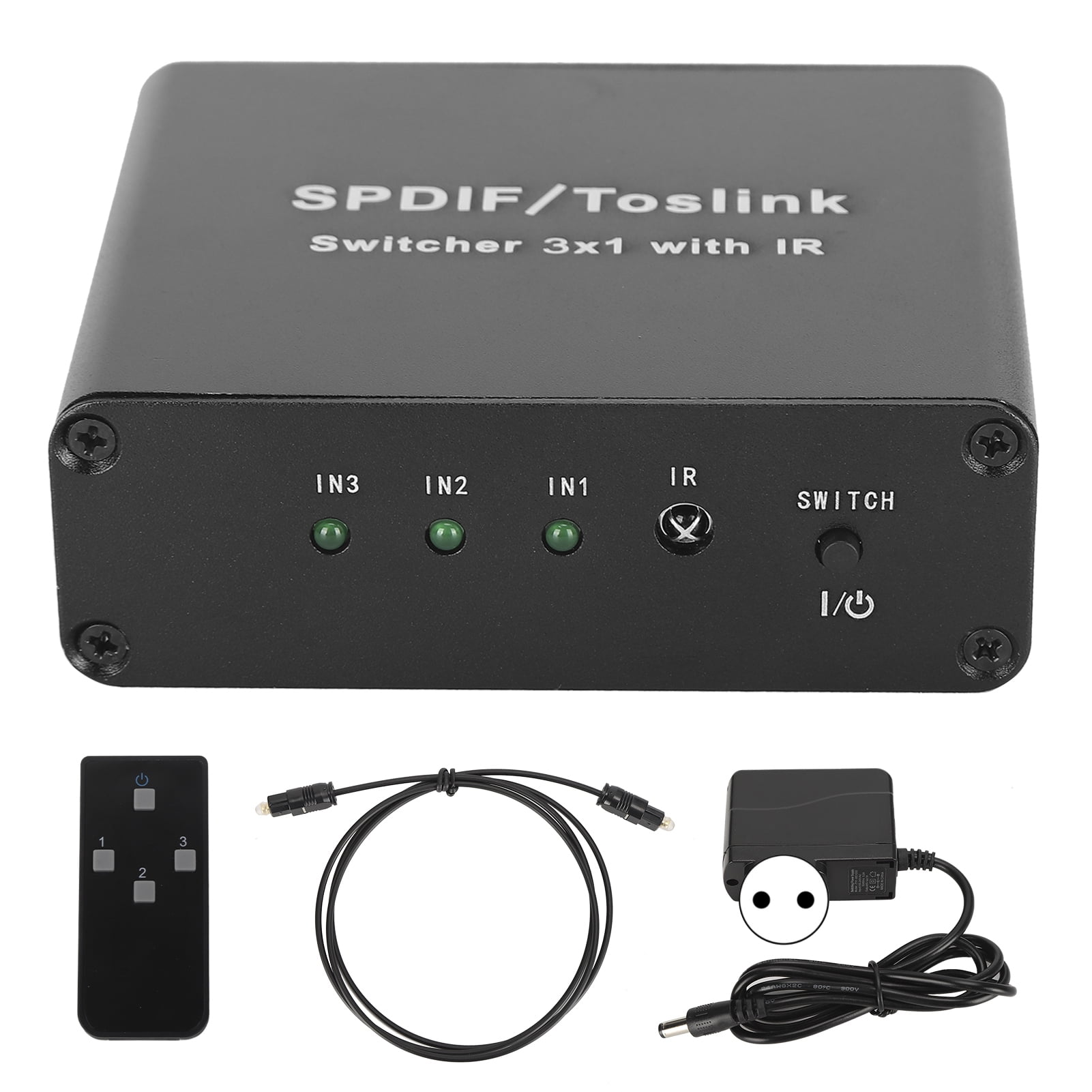 SPDIF/for TosLink Switcher 3x1 Switching Device with Remote Control 3 ...