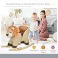 Qaba Toddler's Lion Baby Rocking Horse with Sound and Seat Belt, Infant ...