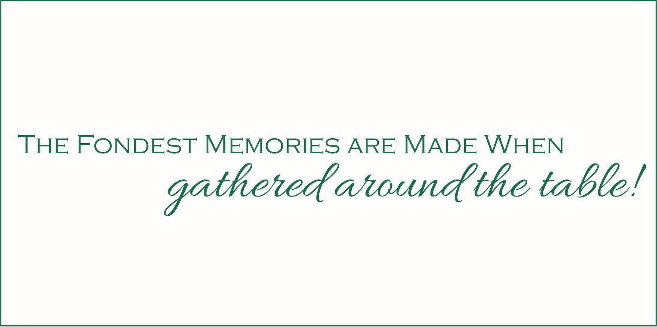 The Fondest Memories are Made when Gathered Around the Table - Large ...