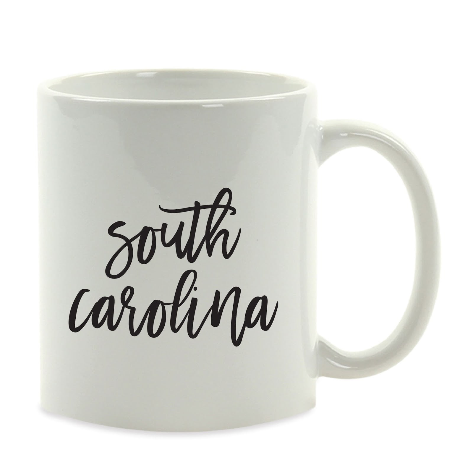 Koyal Wholesale Black Calligraphy South Carolina US State Ceramic ...