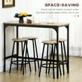 HOMCOM 5-Piece Rustic Bar Table and Chairs Set for Dining Room ...