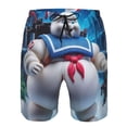 Cartoon Ghostbusters Stay Puft Men's Beach Shorts Swim Trunks Casual ...