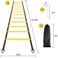 12 Rungs Agility Ladder Set, Training Ladder with Steel Stakes and ...