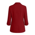Baeitkot Women's 3/4 Sleeve Lapel Blazer Women's Solid-Color 3/4 Sleeve ...