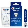 Crest Braces Care Floss Threader, 30 Single-Use Packets per Pack, 6 ...