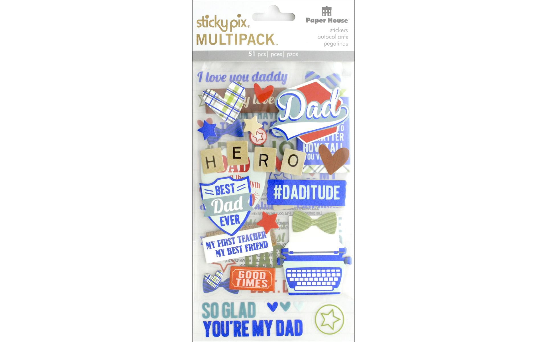Paper House Sticker Multi Pack Dad - Walmart.com