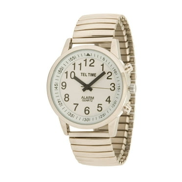 Talking Watch- Mens- 2 Voices- Bi-Color- Expansion Band - Walmart.com