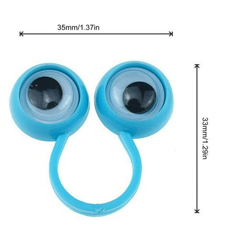 24 Pieces Eye Finger Puppets Plastic Rings With Wiggle Eyes Toys Favors ...
