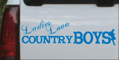 Ladies Love Country Boys Car or Truck Window Decal Sticker - Walmart.com