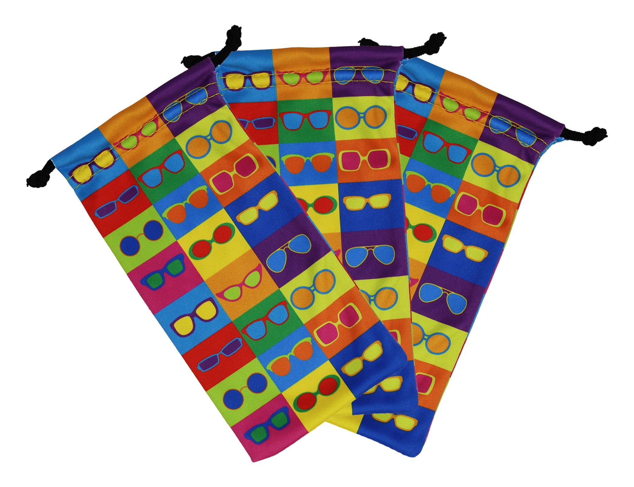 3 Pack Eyeglass Pouch Drawstring, Glasses Case Soft For Women Men ...