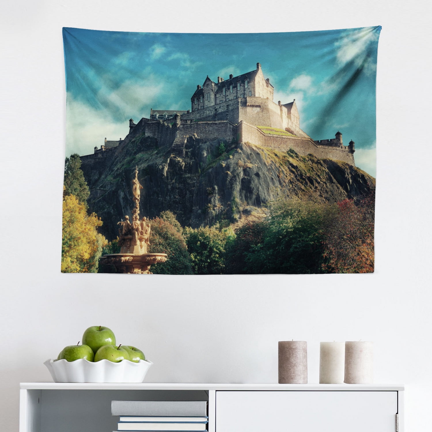 Father's Day Tapestry, Cartoon Style Human Chest Scene Wearing a Super ...