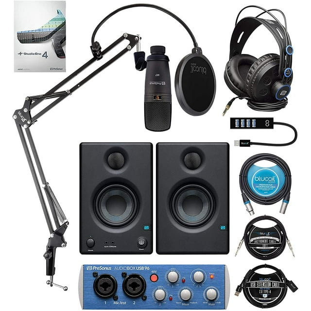 PreSonus AudioBox Studio Ultimate Bundle with Blucoil Boom Arm Plus Pop ...
