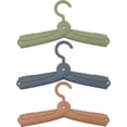 3-Pack Foldable Travel Hangers, Portable Plastic Clothes Hangers with ...