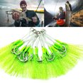 20Pcs Double Fishing Assist Hook Kits Small Jigs Jigging Hook Assist ...