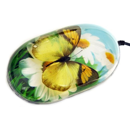 REALBUG Butterfly Computer Mouse with Flower Print Background | Walmart ...