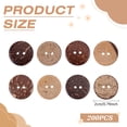 200Pcs Coconut Buttons Flat Round Coconut Brown 20.5x3mm Hole: 2mm ...