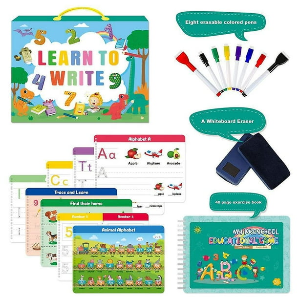 Lishi Preschool Workbook: ABC Letters Practice Book with Marker - Learn ...