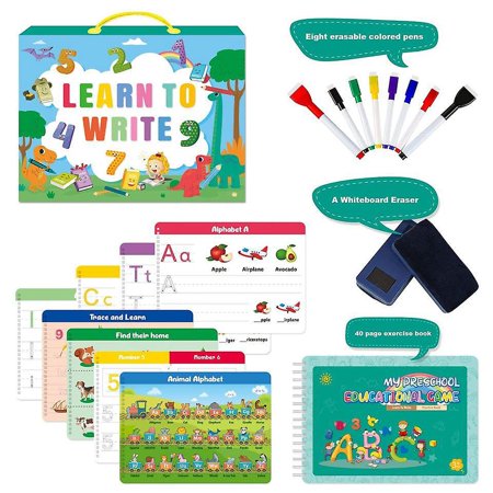 Lishi Preschool Workbook: ABC Letters Practice Book with Marker - Learn ...