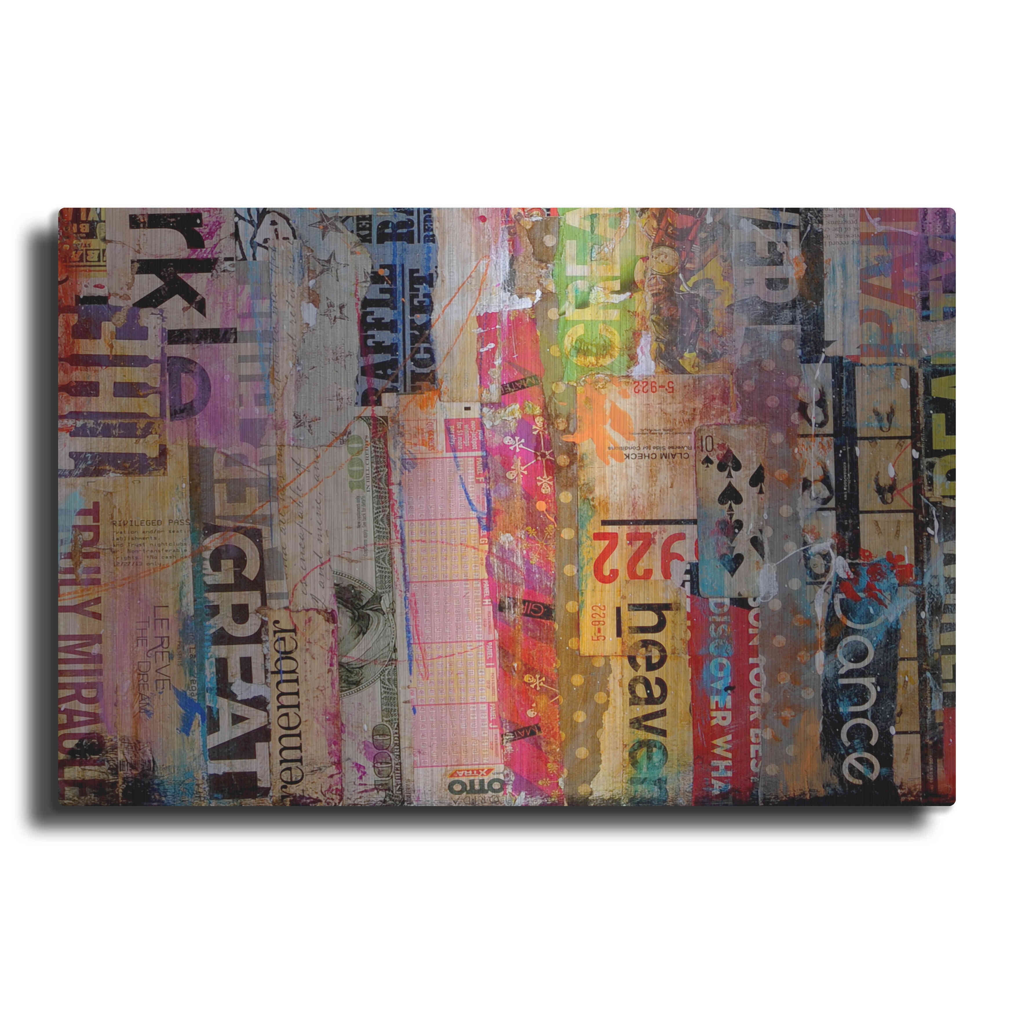 Luxe Metal Art 'Metro Mix 21 III' by Erin Ashley Metal Wall Art, 36"x24 ...