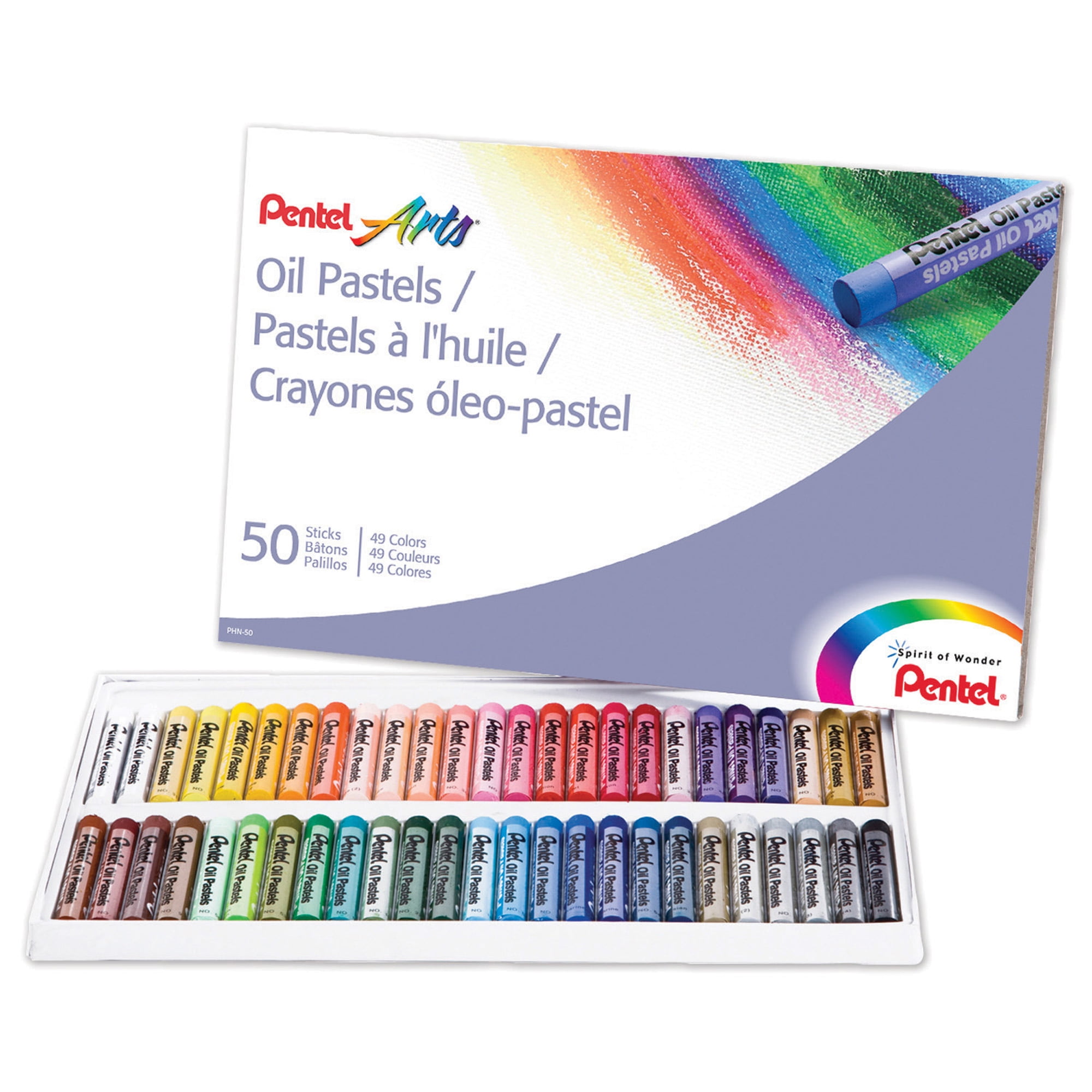 Pentel® Arts™ Oil Pastels, 50 Per Pack, 3 Packs - Walmart.com