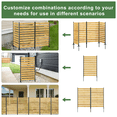 LIANGKA 72.8 x 38.5 Inch 2 Panels Cedar Wood Privacy Screen Outdoor ...