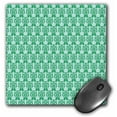3dRose Pretty Light Green Small Damask Pattern, Mouse Pad, 8 by 8 ...