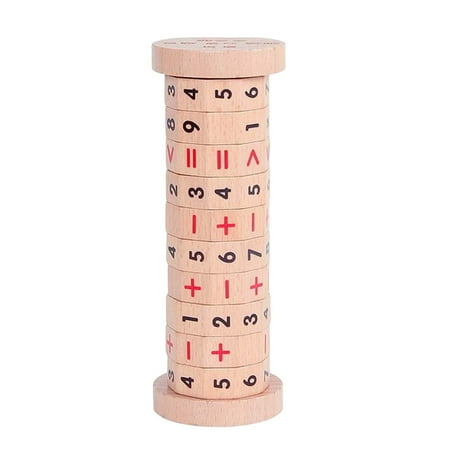 Montessori Math Rotating Blocks Toy Learning Toy Arithmetic Cylinder ...