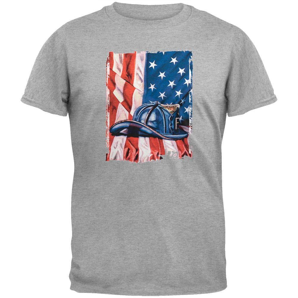Glory Fire Rescue Flag Tribute T-Shirt - Walmart.com