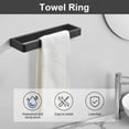 4-piece Matte Black Bathroom Hardware Accessories Set Bath Towel Bar ...