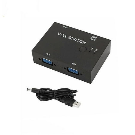 HOT 2 In 1 Out Switcher 2 Port VGA Switch Box VGA for Consoles Set-top ...