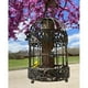 Kozy Life 13" Tall Rustic Metal Squirrel Proof Caged Bird Feeder ...