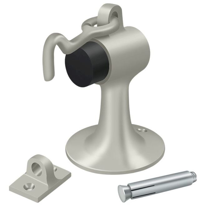 Deltana DSF444U15 Cement Floor Mount Bumper with Holder; Satin Nickel ...