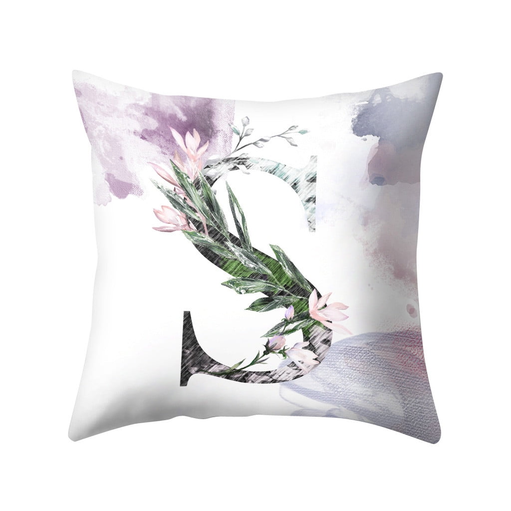 YUEHAO Pillow Case Letters Pattern Pillow Case Sofa Car Cushion Cover Throw Pillow Home ...