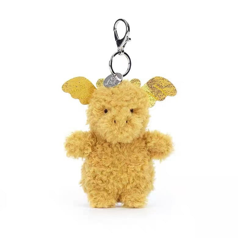 Click here for Jellycat Golden Dragon Bag Charm  Gold Plush Keych... prices