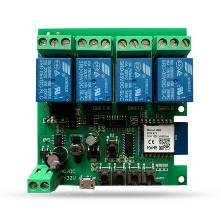 Switch Module Remote Control WiFi Switch Relay 4-gang switch module 4 ...