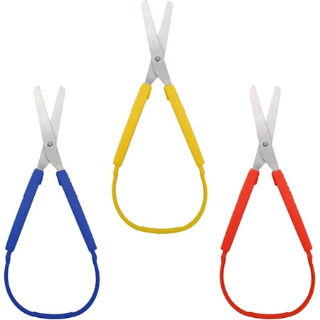 TESNN 3Pcs Loop Scissors, Spring Scissors Mini Training Loop Scissors ...