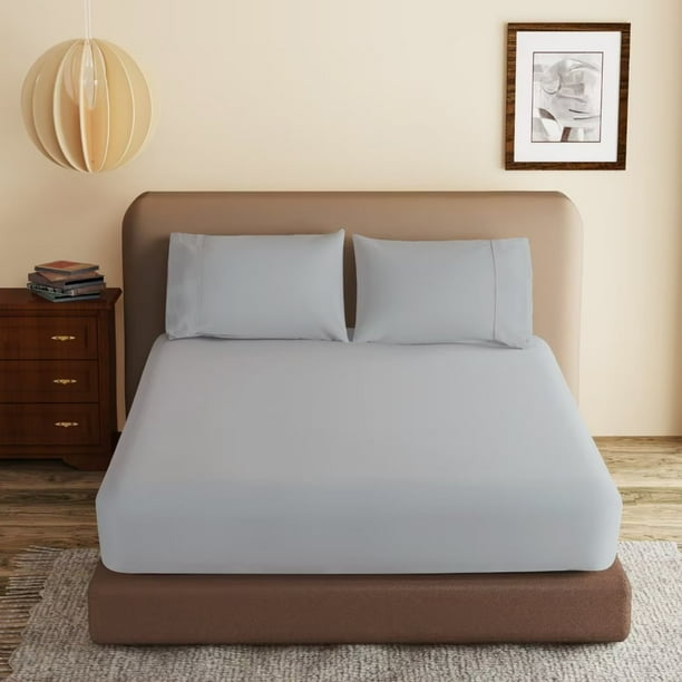 Shunjie.Home 1 Fitted Sheet Only Queen Size 100% Egyptian Cotton, 600 ...