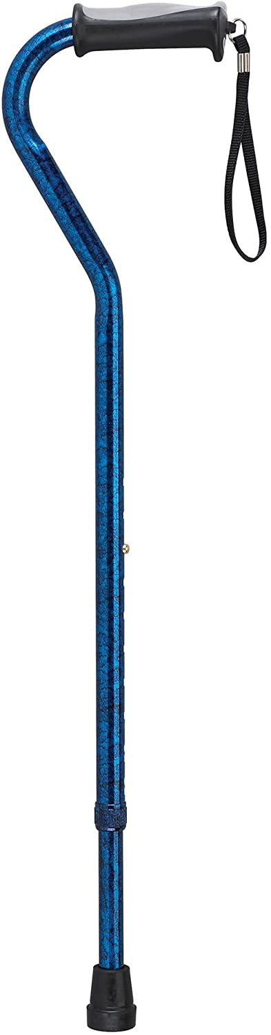 Drive Medical Adjustable Height Offset Handle Cane with Gel Hand Grip ...