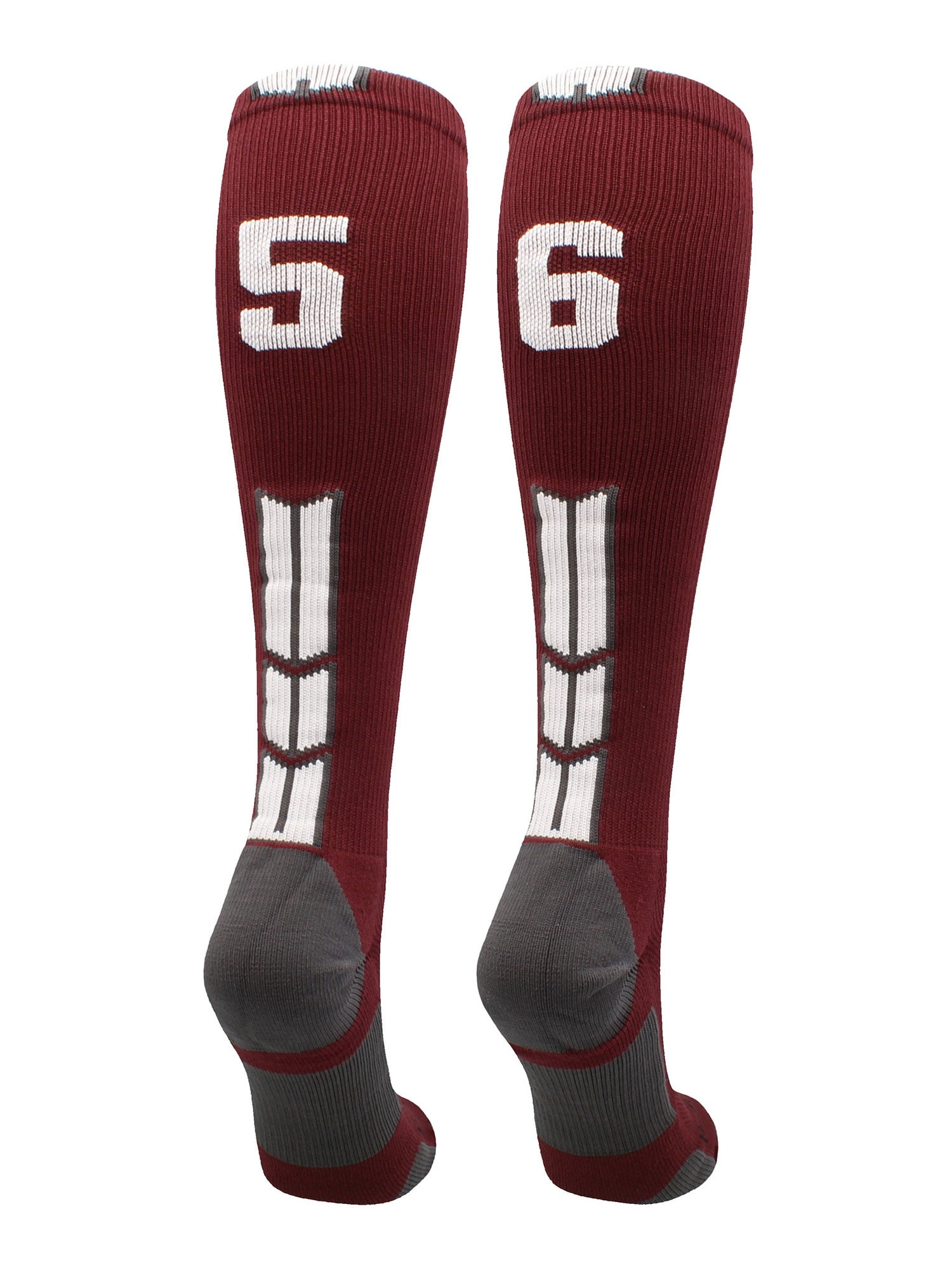 Player Id Number Socks Over the Calf Maroon White (#56, Small ...