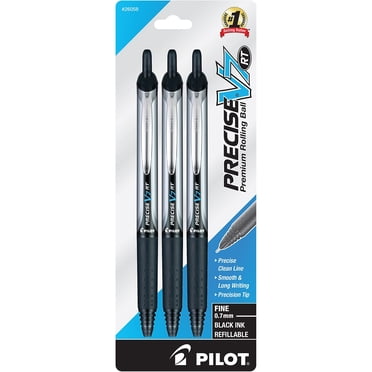 Pilot Precise V7 RT, Refillable Rolling Ball Pens, Fine Point, Black ...