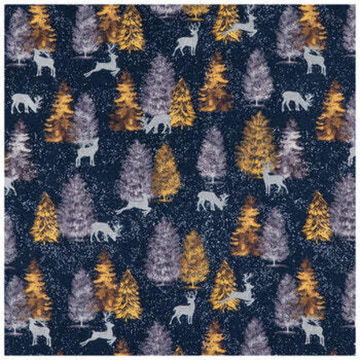 Metallic Christmas Trees Calico Cotton Fabric - Walmart.com